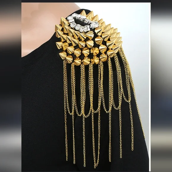kripyery | Accessories | Gold Studded Shoulder Chain Accessory | Poshmark